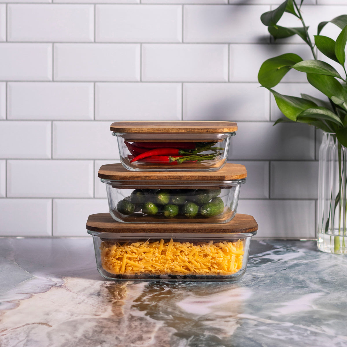 Consol Glass Valencia Rectangular Container 370ml With Acacia Lid – The ... Consol Glass Valencia Rectangular Container 370ml With Acacia Lid – The ...