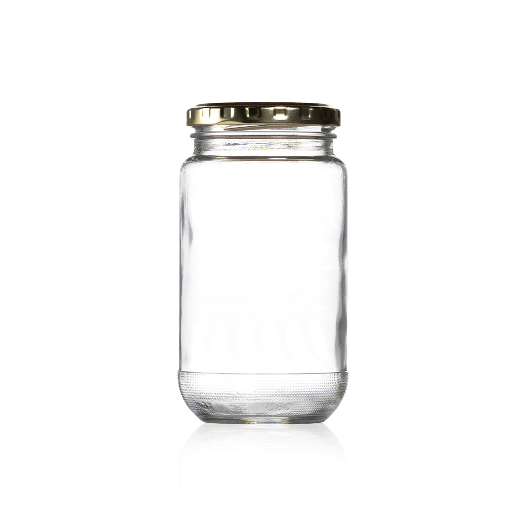 Consol Glass Sheer Jar 375ml with Gold Lid — The Consol Shop Stellenbosch