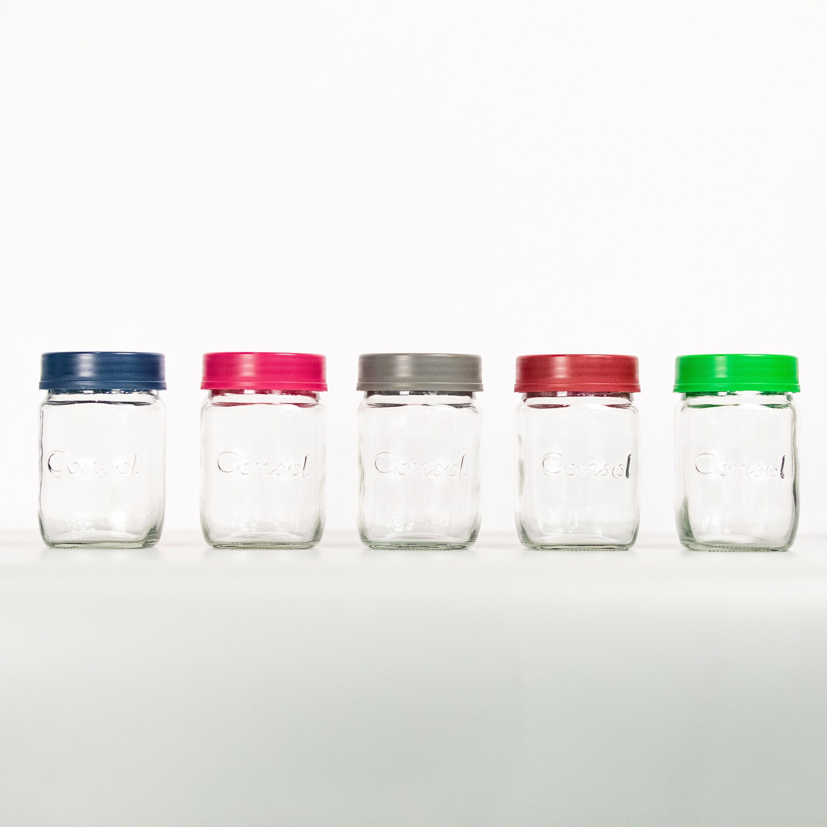 Consol Glass Preserve Jar 250ml with Coloured Lid — The Consol Shop ...