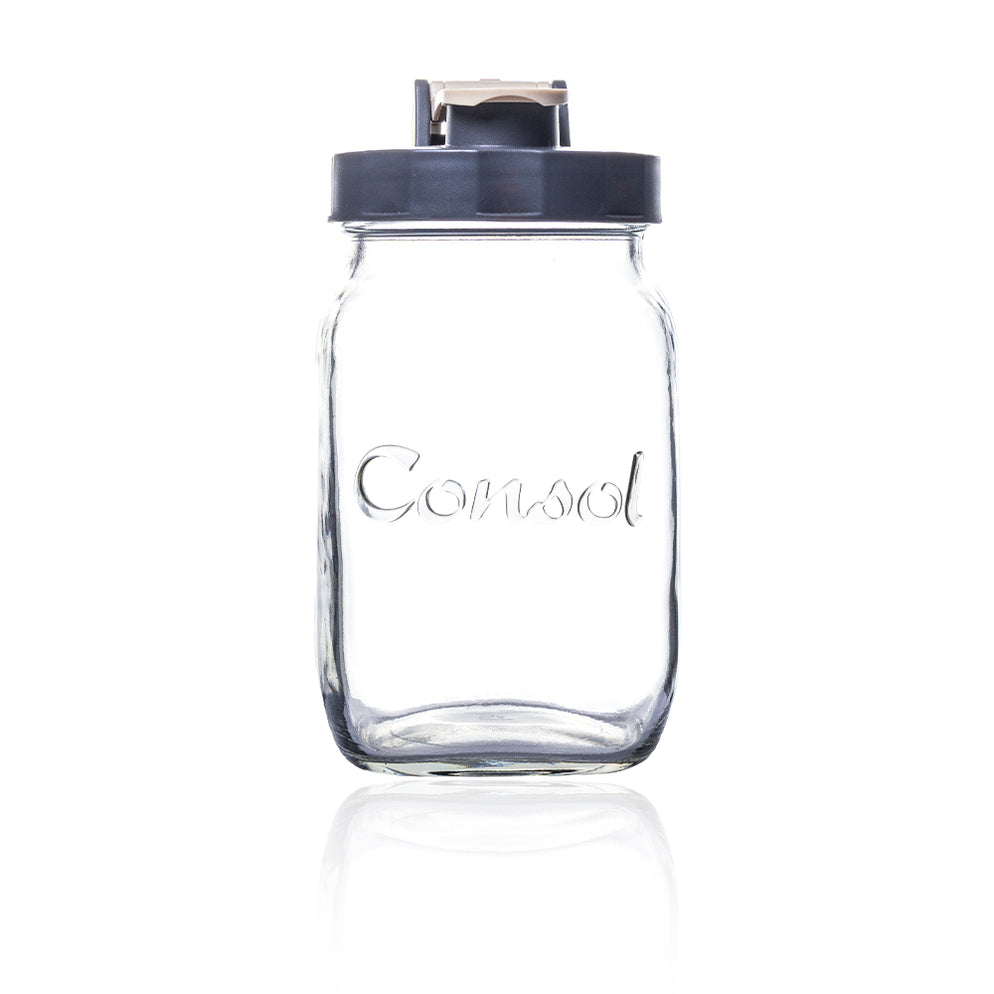 Consol Glass preserve Jar with Flip Top Lid 1L — The Consol Shop ...